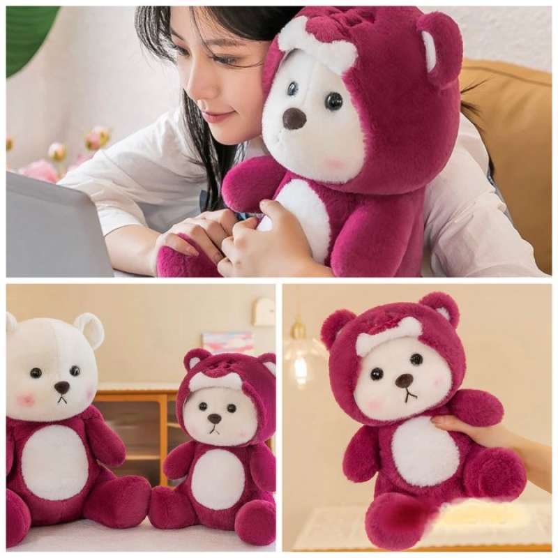 Promo Boneka Teddy Bear Hoodie Lotso Kuromi Strawberry exclusive ...