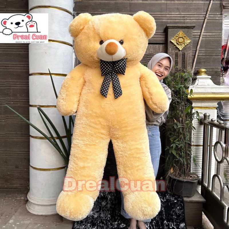 Promo Boneka teddy bear beruang jumbo paling besar 160cm - Cream ...