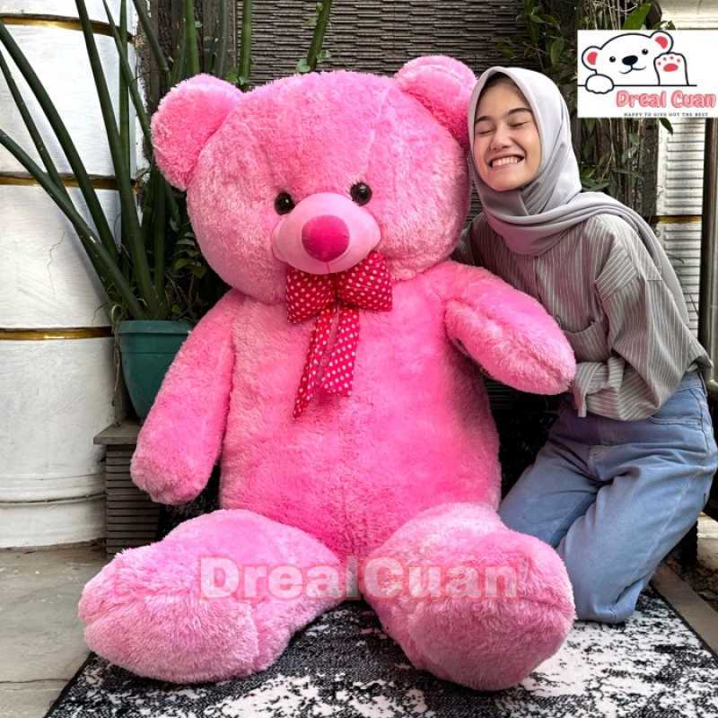 Promo Boneka teddy bear beruang jumbo paling besar 160cm - Cream ...