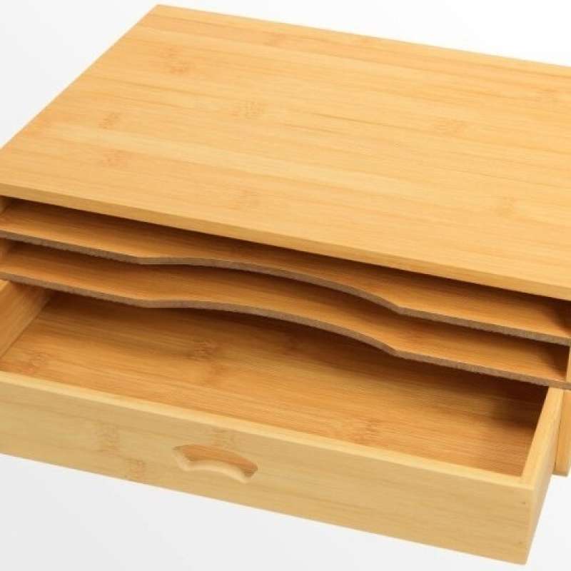 Jual meja Rak printer susun kayu dengan 1 laci dan 2 sekat kertas di ...