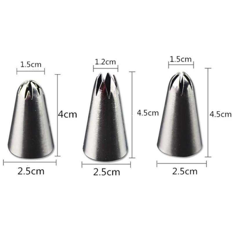 Promo tiga buah spuit bintang no 1M 1F dan 2D dekorasi kue ulang tahun ...