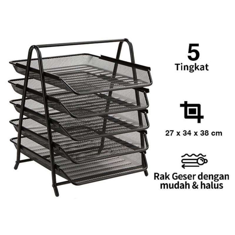 Jual Letter Tray Susun Besi Rak Dokumen Kertas Kantor Paper Surat ...