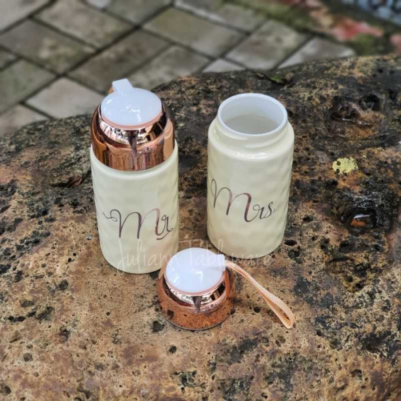 Jual Gelas Mug Termos Keramik Mr Mrs Couple Set Cantik - Yellow (Set ...