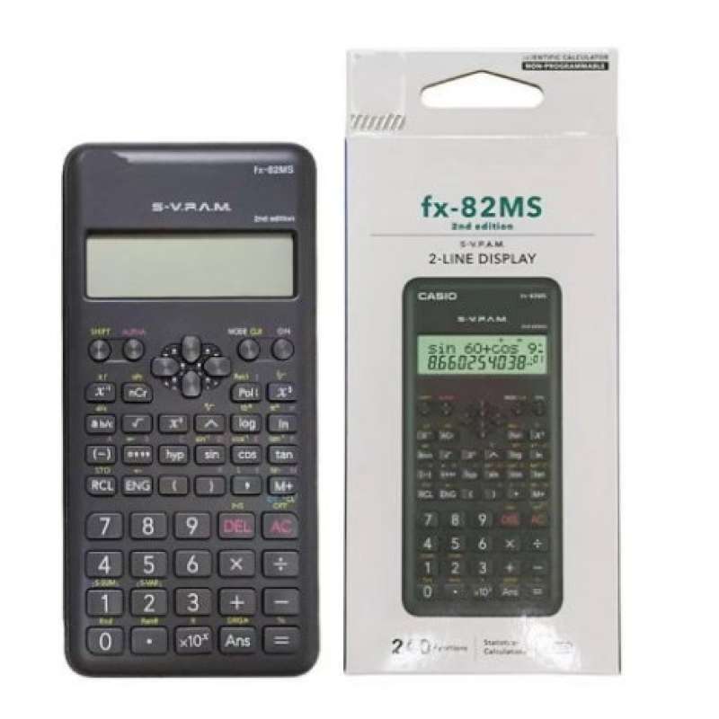 Jual Casio FX-82MS Scientific Calculator Kalulator Ilmiah Sekolah Kuliah di Seller okebeli mart ...