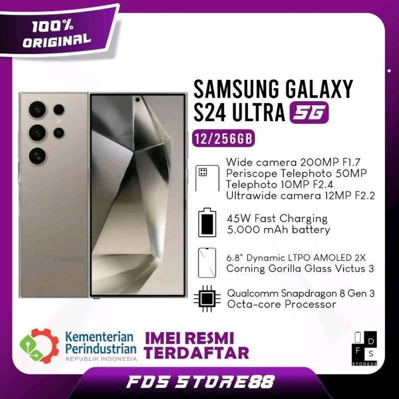 Promo Samsung Galaxy S24 Ultra 5G 12/256 Garansi Resmi SEIN - Titanium Gray Diskon 10% di Seller ...