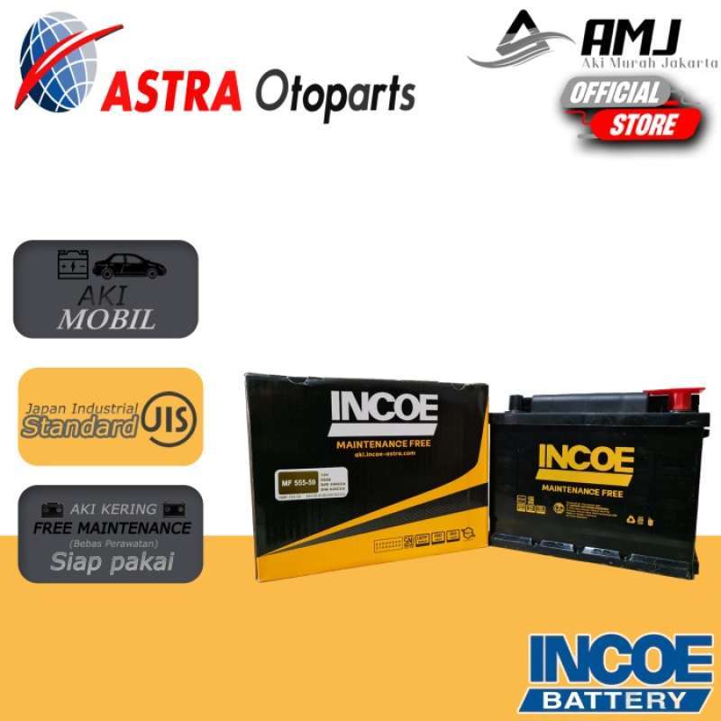 Promo New Aki Mobil Blazer Incoe Mf Astra 555-59 Aki Kering 12V / 55Ah ...