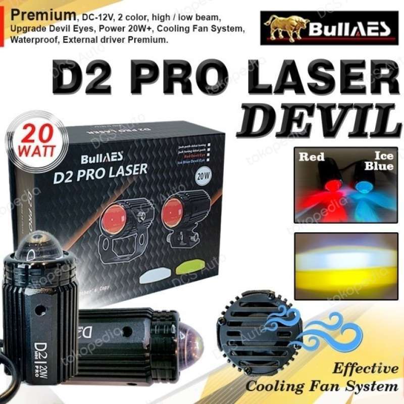 Promo Lampu tembak Laser mini D2 Pro 20 watt BullAES GARANSI Diskon 1% ...