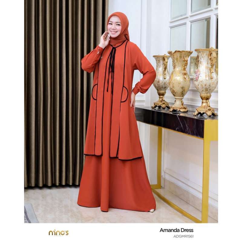 Jual Amanda Dress By Ninos Design - Maroon Di Seller Nino's Design ...