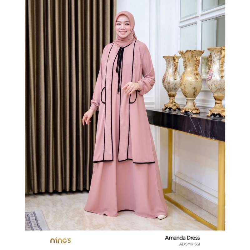 Jual Amanda Dress By Ninos Design - Dusty Pink di Seller Nino's Design ...