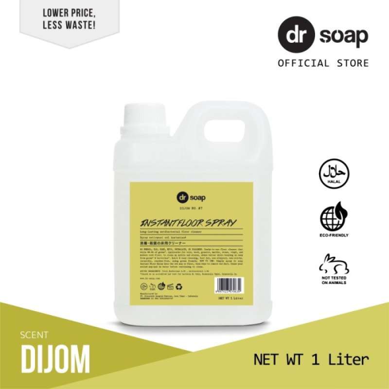 Promo Dr Soap Instant Floor Spray Dijom 1 Liter Refill Diskon 23% di ...