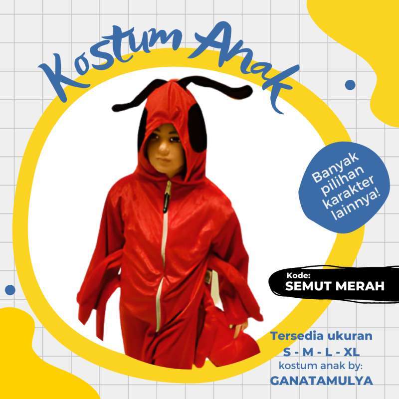 Jual Baju Kostum Binatang Semut Anak (original) Onesie Semut Di Seller ...