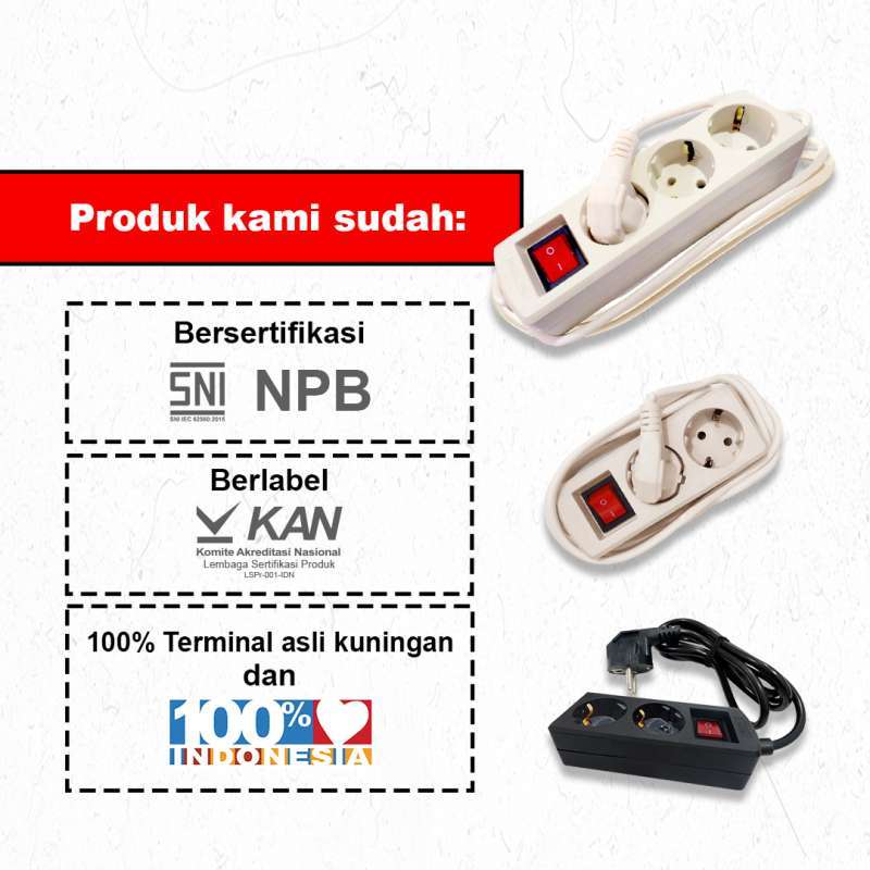 Promo Myvo Stop Kontak 2 Lubang 1.5 Yard Msp-n32 Hitam Asli Kuningan Diskon 25% Di Seller Myvo ...