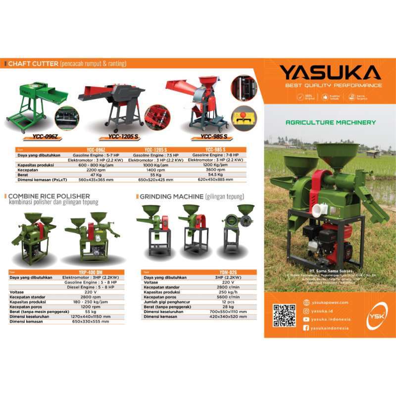Jual Mesin Pencacah Rumput Yasuka | Ycc 985s | Pencacah Ranting Di ...