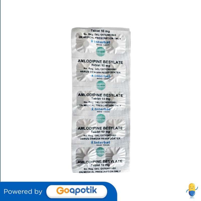 Jual AMLODIPINE BESILATE INTERBAT 10 MG STRIP 10 TABLET di Seller ...