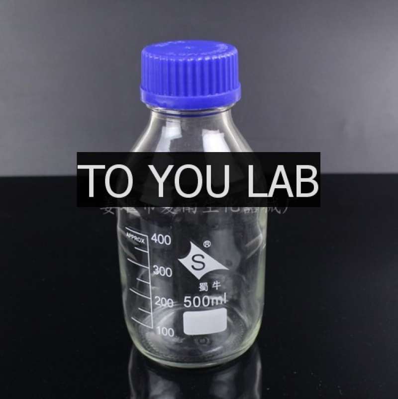 Promo Glass Reagent Bottle Blue Cap Botol Sample Tutup Biru Kaca 500ml ...