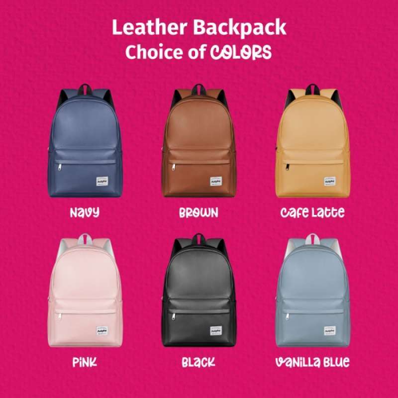 Promo Paddy Basic Leather Backpack - Tas Ransel Kulit Sekolah Serbaguna ...