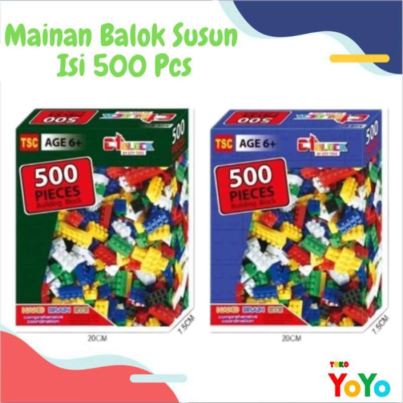 Promo Mainan Balok Susun Anak Block Edukasi Anak Brick Blocks Isi 500 ...
