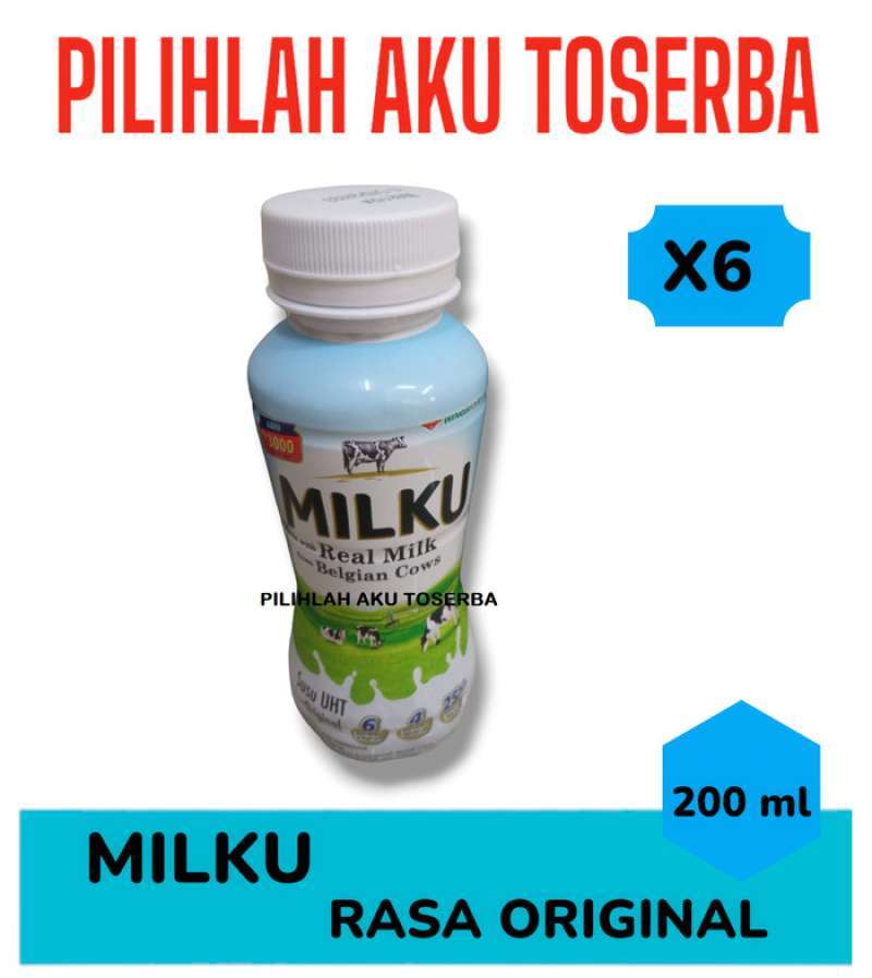 Promo Milku Susu Uht Rasa Original 200 Ml - (harga Paket Isi 6 Botol ...