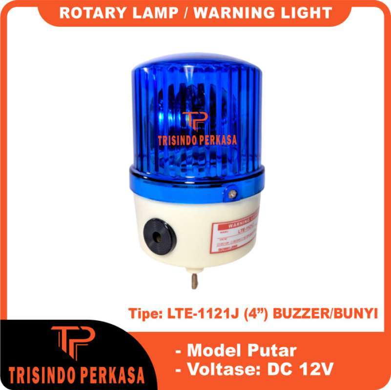 Promo ROTARY LAMP / WARNING LIGHT LTE 1121J 4 Buzzer (Bunyi) DC 12V ...