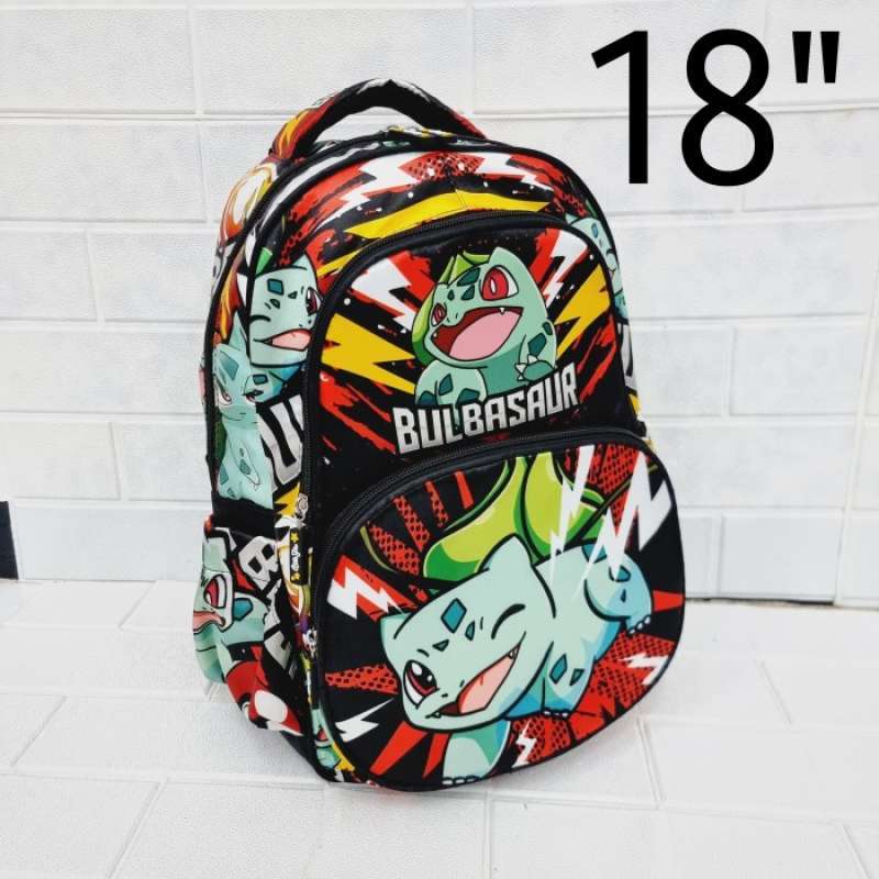 Promo Tas Ransel Sekolah POKEMON PIKACHU BULBASAUR 12-15-18 TK - SD ...