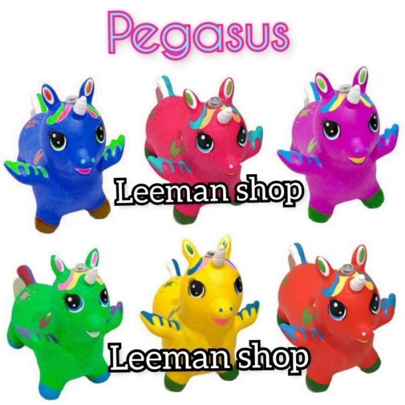 Promo Pegasus Animal Jumping Musik Karet Tebal Kuda Terbang Kuda ...