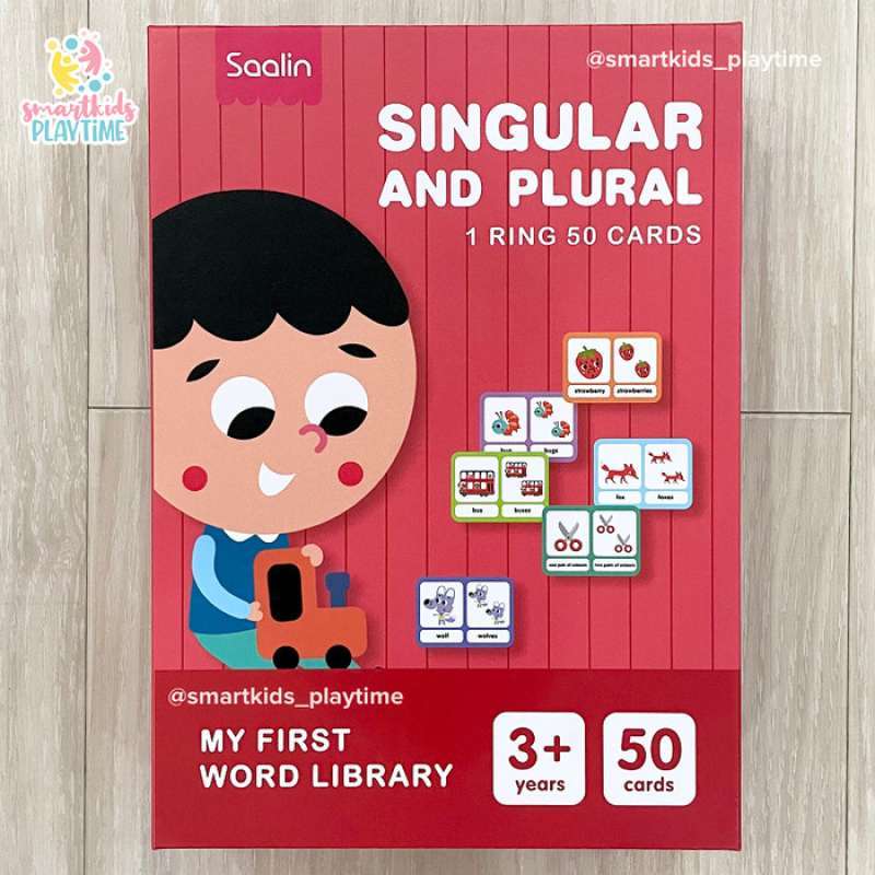 Promo Saalin Singular and Plural My First Word Library Flash Cards ...