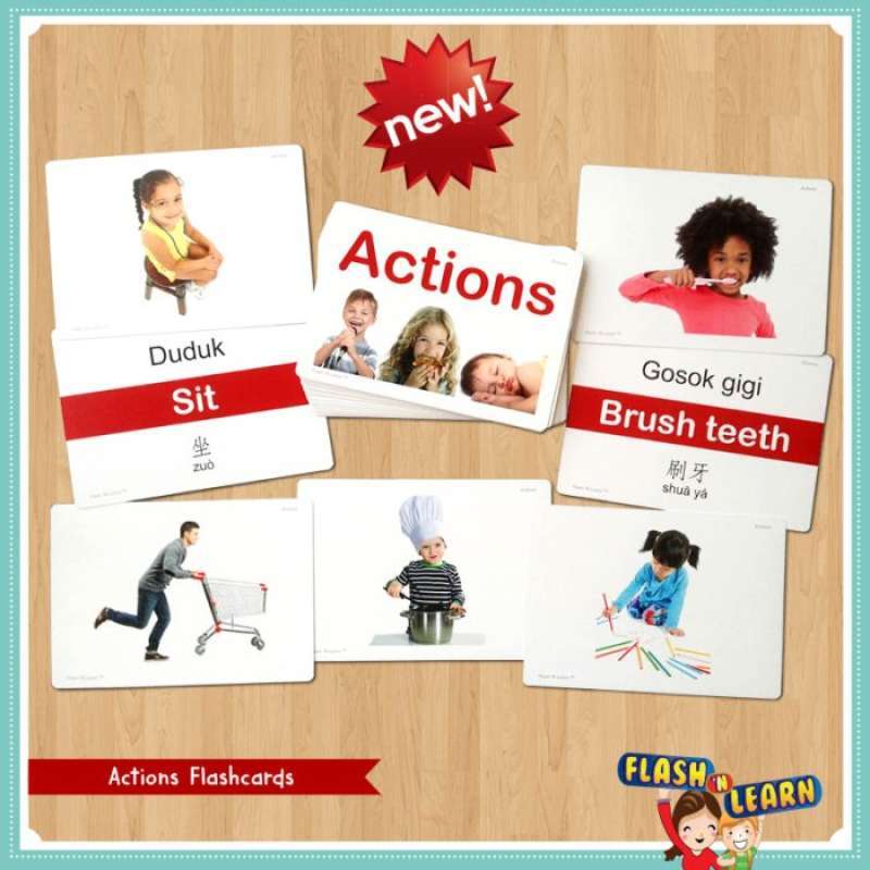 Promo Flash Card Action|Flash Cards|Buku Anak|Flash n Learn Diskon 32% ...