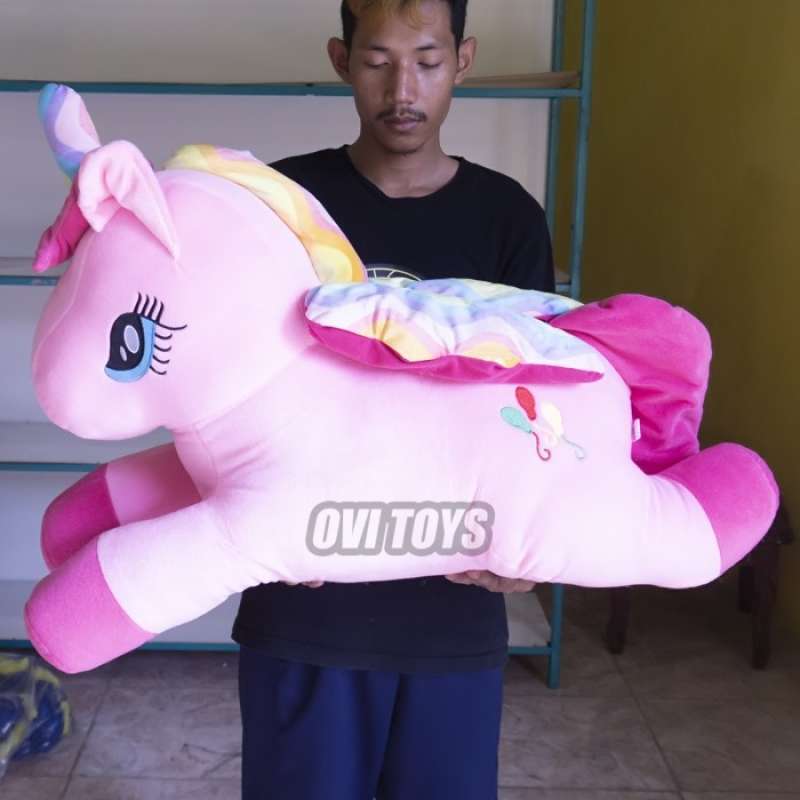 Promo Boneka Kuda Poni Little Pony Jumbo Unicorn Rebah Berlabel Sni ...