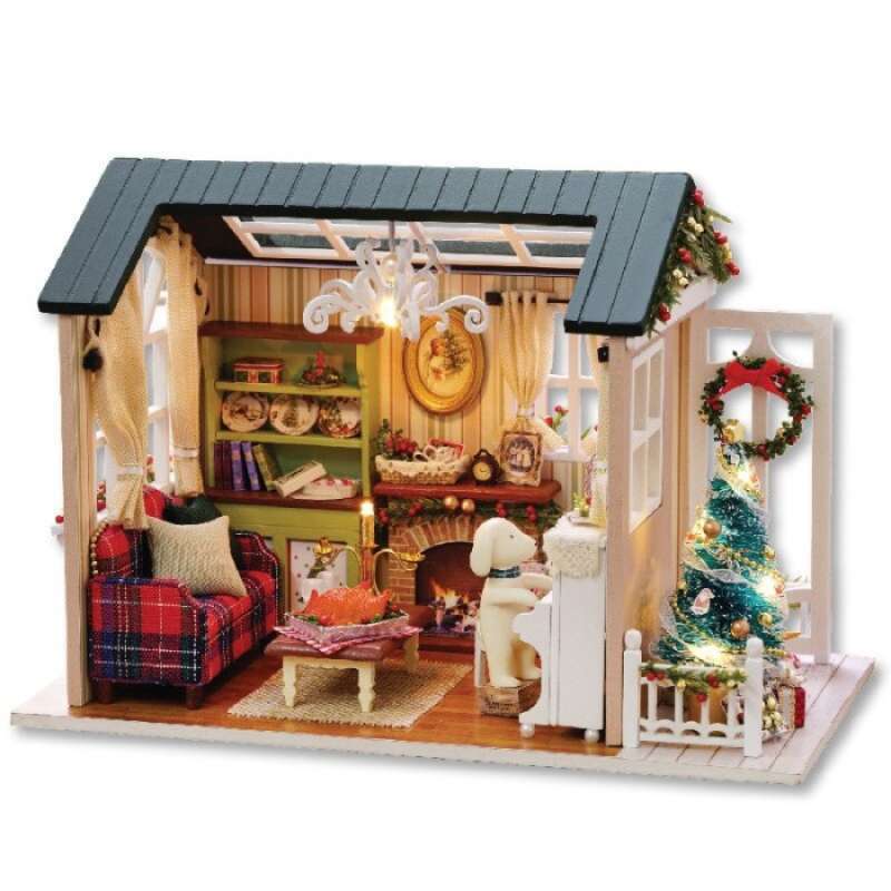 Promo Mainan Miniatur Rumah Boneka DIY Doll House Wooden Furniture ...