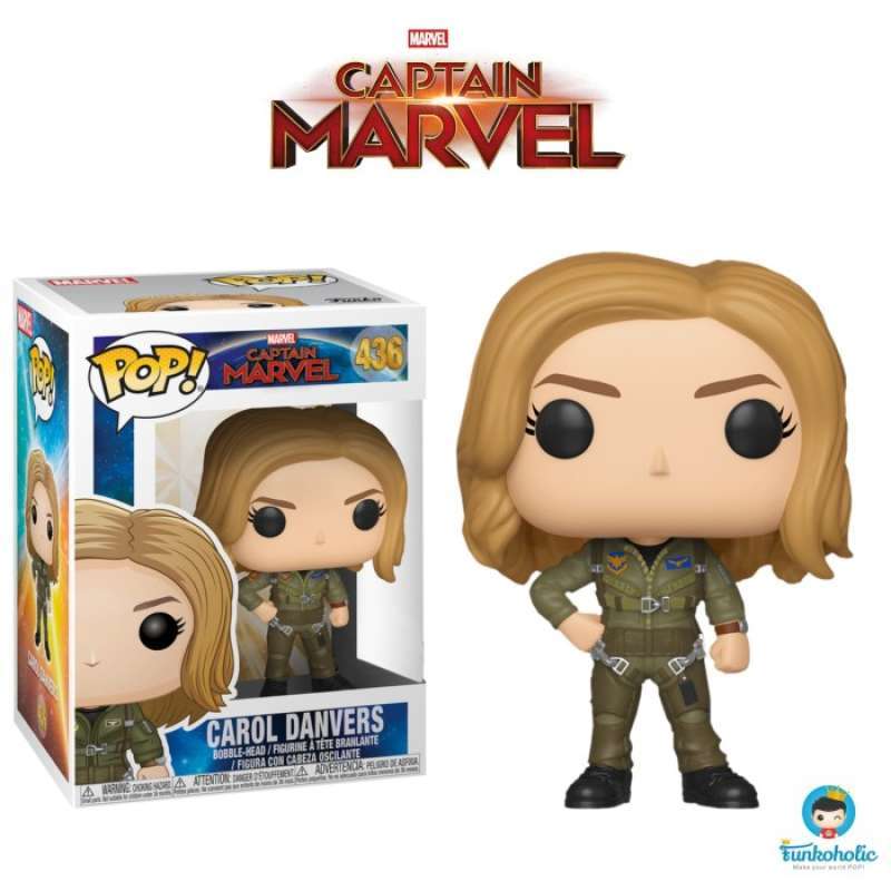 Promo Pop! Captain Marvel Movie - Carol Danvers Flight Suit Exclusive ...