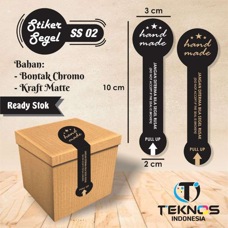 Jual Cetak Print Stiker Custom Seal, Segel Ukuran 5x15 Cm Segel Toples ...