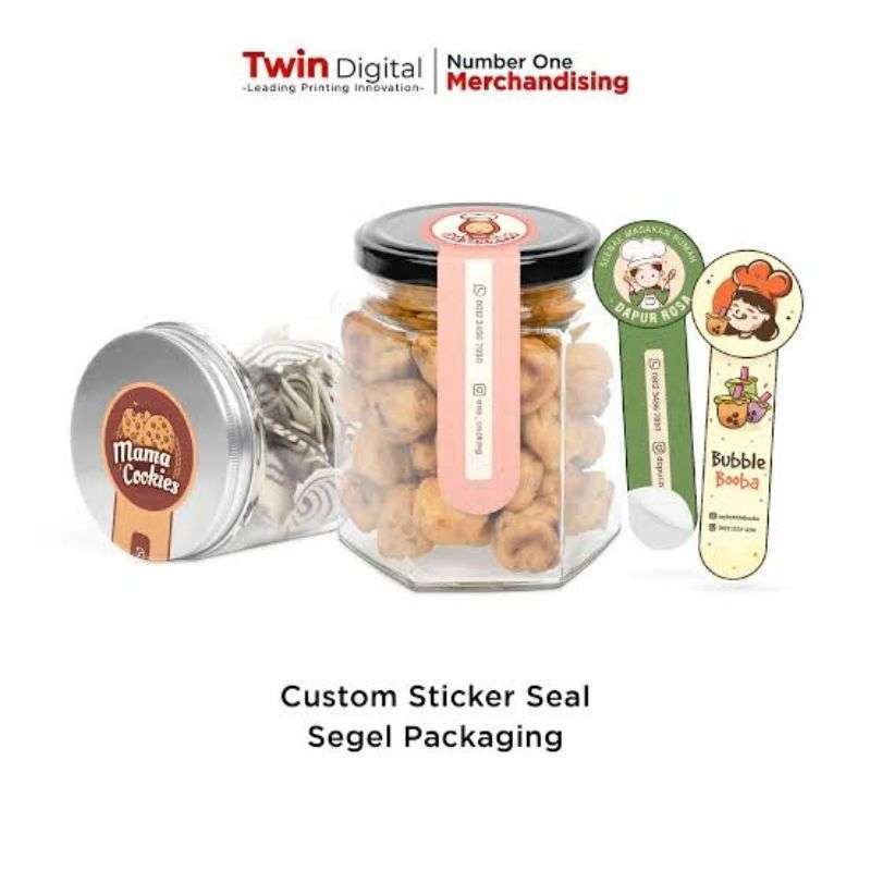 Jual Cetak Print Stiker Custom Seal, Segel Ukuran 5x15 Cm Segel Toples ...