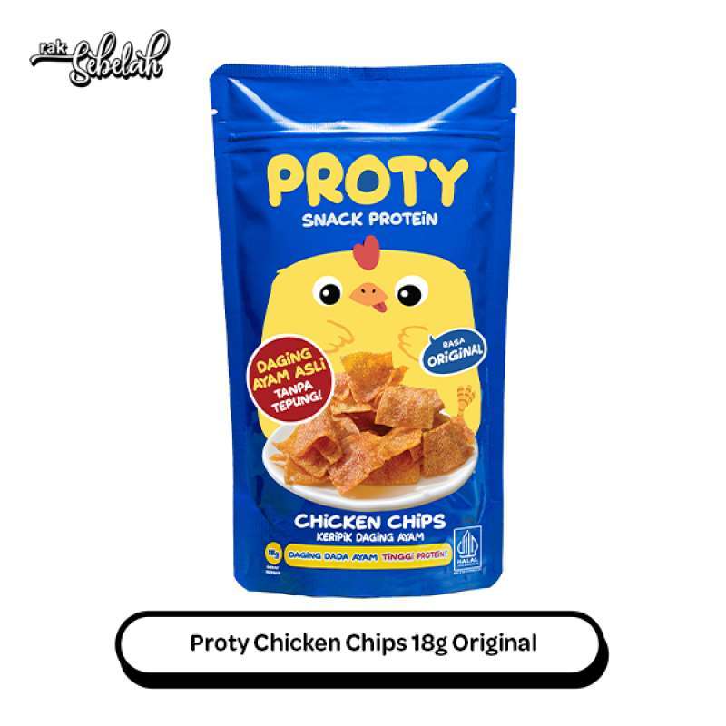 Promo Proty Chicken Chips 18g Keripik Daging Ayam High Protein Healthy ...