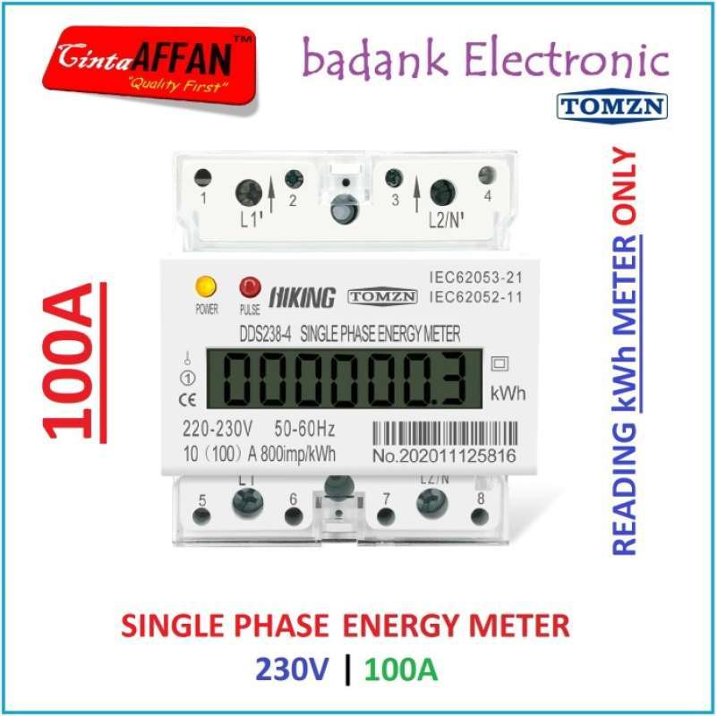 Promo (100a) 1-phase Energy Kwh Meter 10(100)a (reading Kwh Meter Only ...