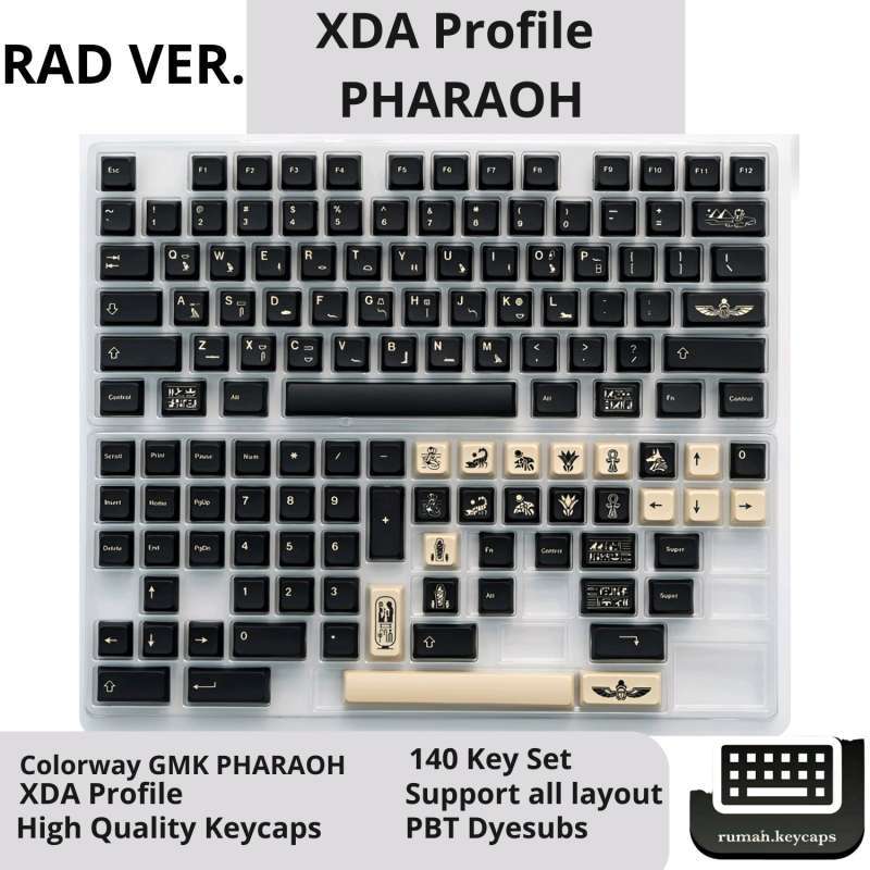Jual Keycaps Keycap Xda Profile Gmk Pharaoh Pbt Dyesub Dye Sub - Rad ...