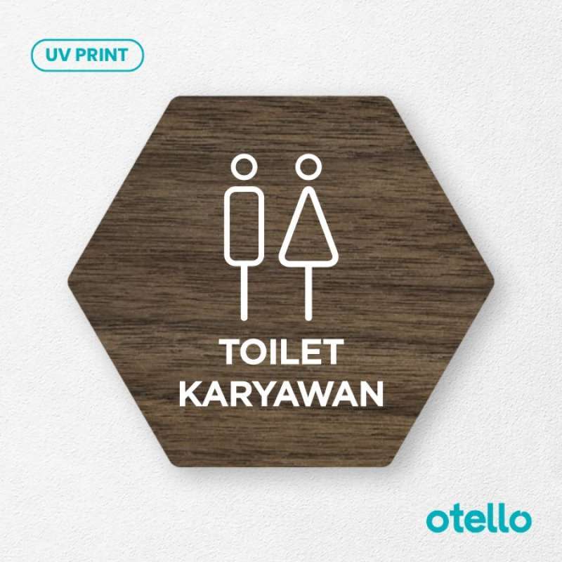 Promo Signage Toilet Karyawan Wc Staff Pria Wanita Sign Board Kayu ...