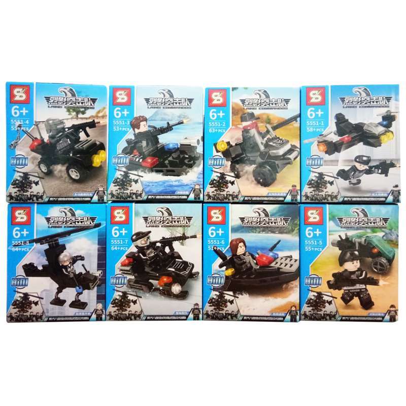 Promo Sy 5551 - Swat Police Team 8in1 | Diy Brick Block Mainan Balok ...