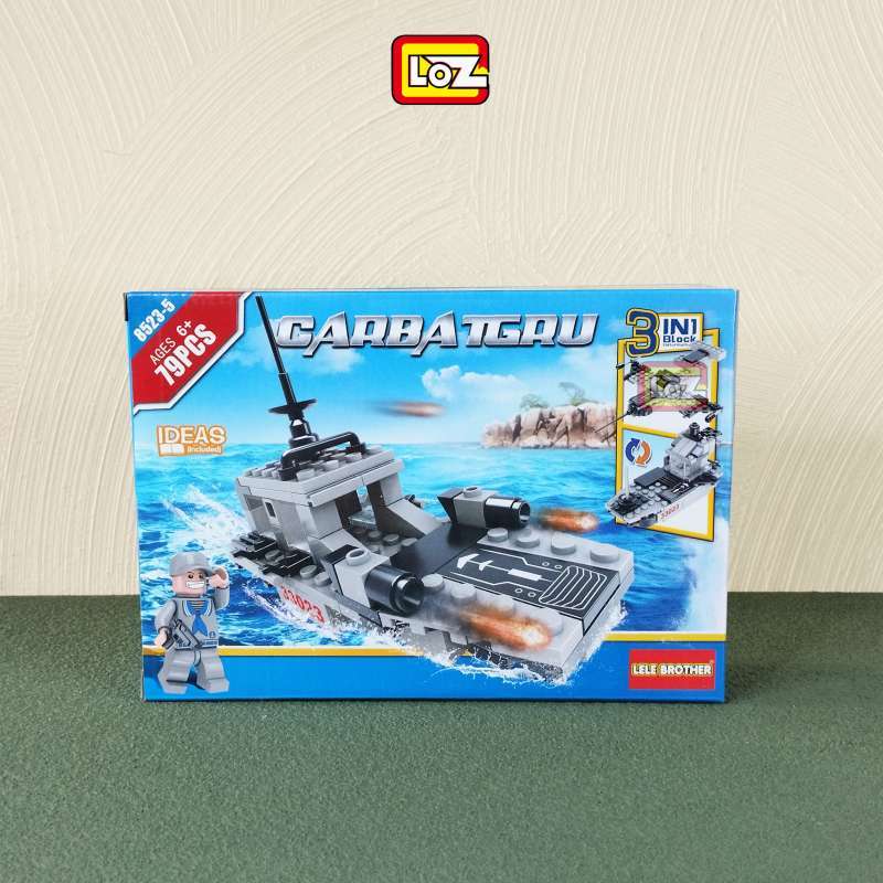 Promo Lele Brother 8523 Carbat Battle Plane & Ship 8in1 | Diy Brick ...