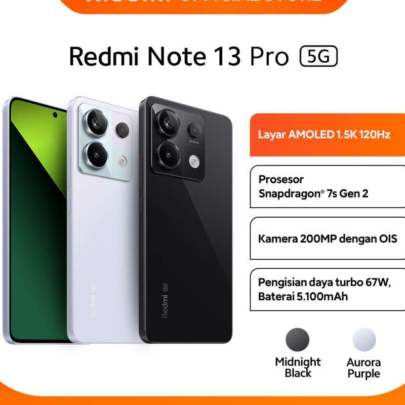 Jual Xiaomi Redmi Note 13 Pro 5g - Garansi Resmi - Purple Di Seller ...