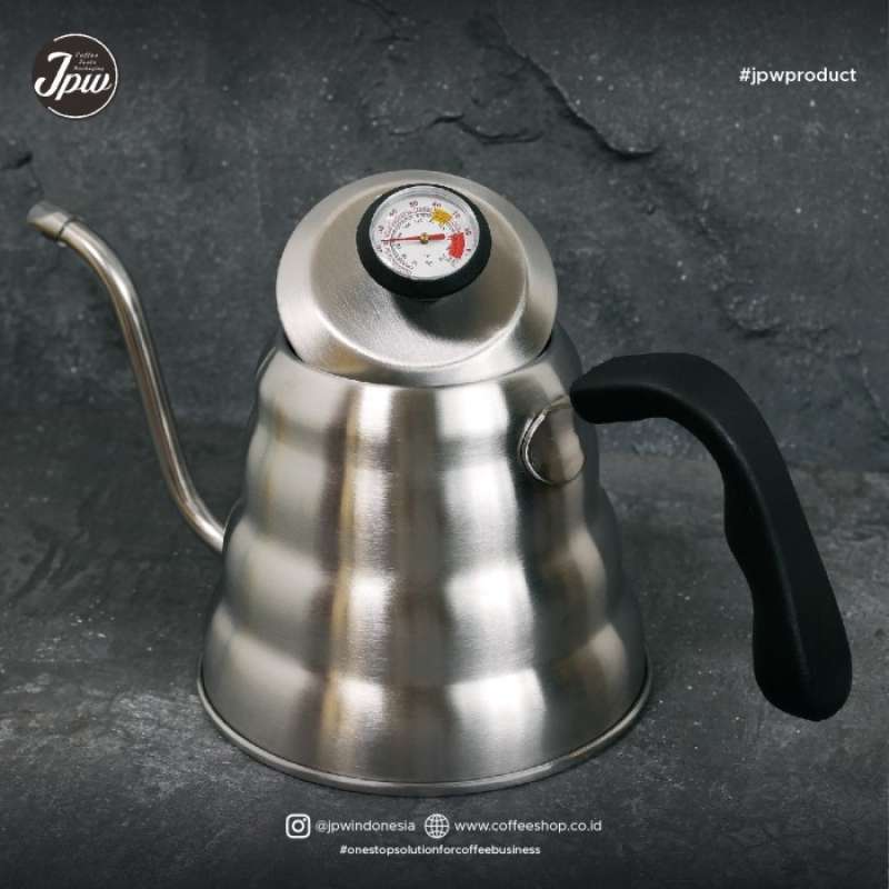 Promo New Teko Kopi Leher Angsa / Coffee Kettle 1000ml (with Thermometer) Baru Diskon 18% Di ...