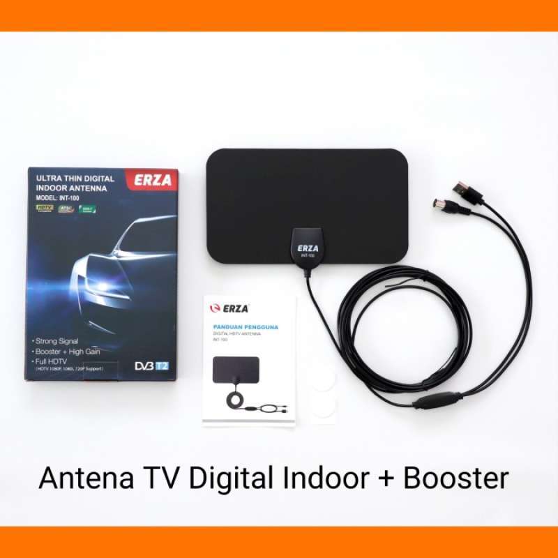 Jual Antena Tv Digital Analog Indoor Dvb T2 + Booster Di Seller Edumart ...