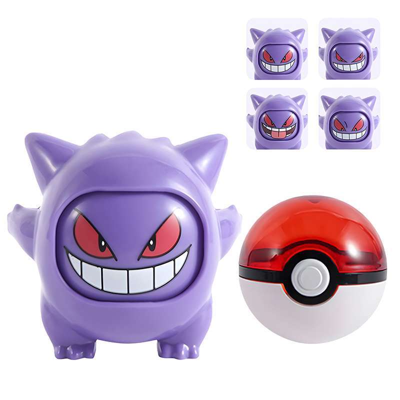 Jual Pokemon Poke Ball Swap Face Gengar Changing Face Action Figure Di ...