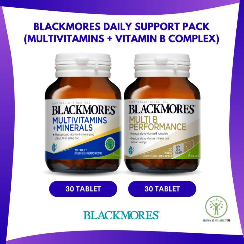 Jual Paket Blackmores Multivitamins Minerals 30 Tablet Dan Multi B Performance 30 Tablet ...