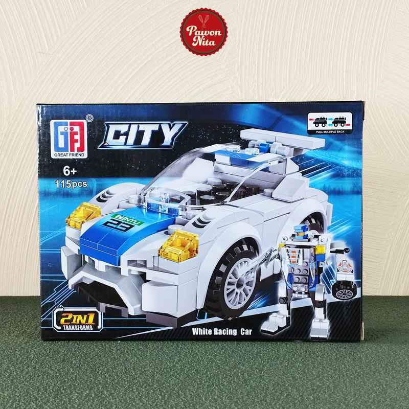Jual Gf Great Friends Racing Car Gtr 2in1 - 123 Series | Diy Brick ...
