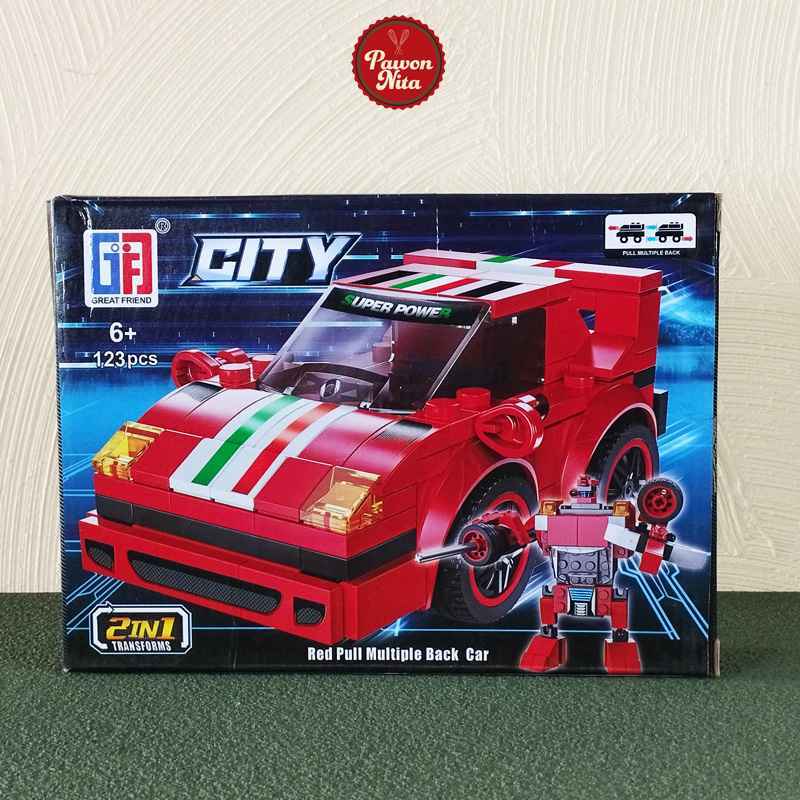 Promo Gf Great Friends Racing Car Gtr 2in1 - 123 Series | Diy Brick ...