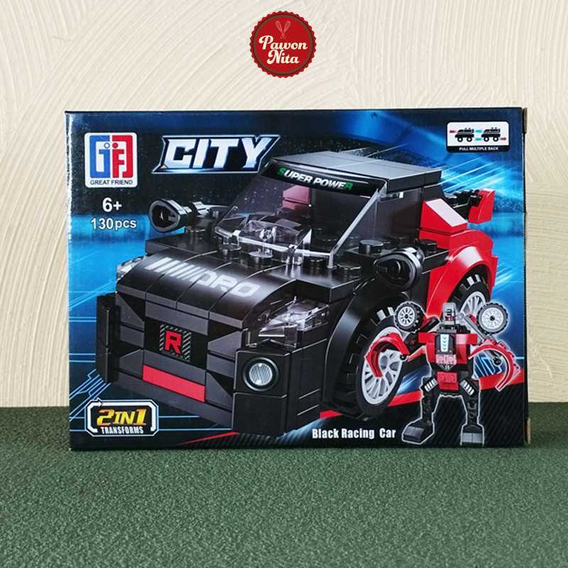 Promo Gf Great Friends Racing Car Gtr 2in1 - 123 Series | Diy Brick ...