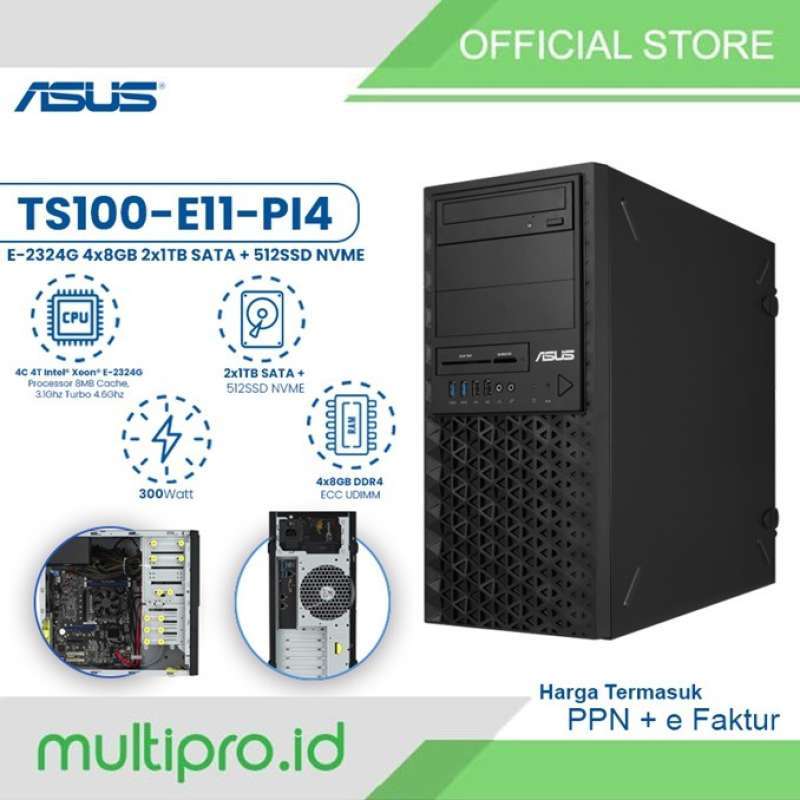 Jual Asus Server Ts100-e11-pi4 E-2324g 4x8gb 2x1tb Sata + 512gb Ssd Nvme Di Seller Multipro.id ...