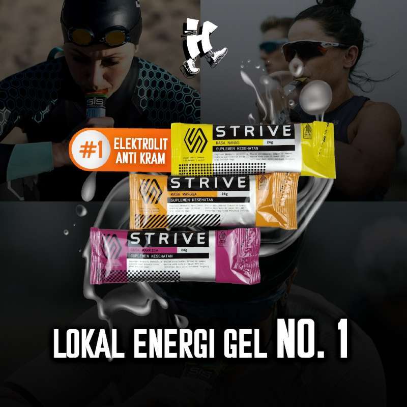Jual Strive Energy Gel Nanas 1 Box Isi 5 Sachet @24gr Supplement ...
