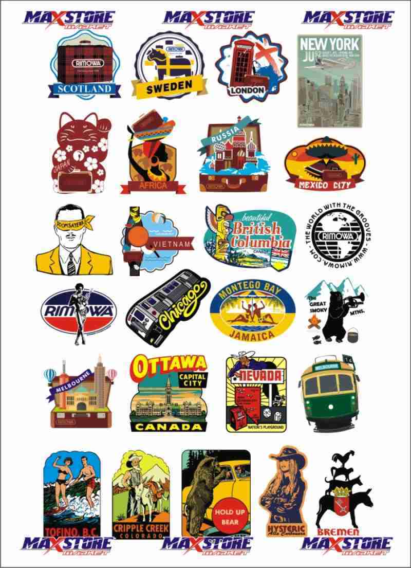 Promo Stiker Koper / Sticker Negara / Sticker Koper / Sticker Travel ...
