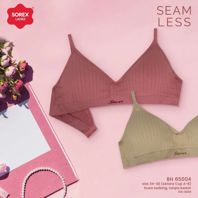 Jual Sorex Bra Seamless Tanpa Kawat Kait 2 Cup A-b Busa Tipis Bh 65004 ...